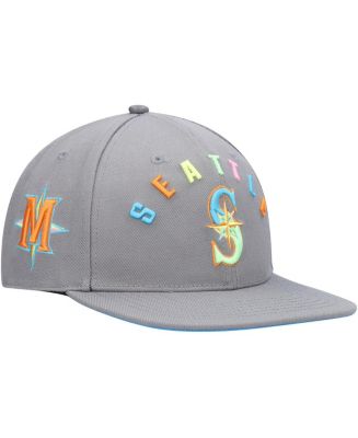 Men's Pro Standard Gray Seattle Mariners Washed Neon Snapback Hat - Macy's