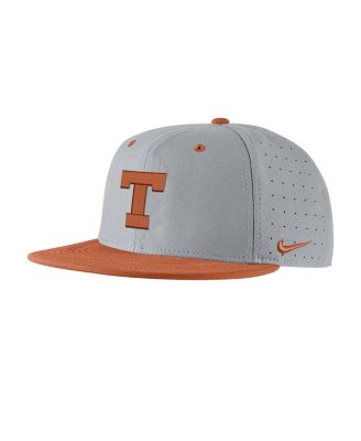 Men's Nike Gray Texas Longhorns Aero True Baseball Performance Fitted ...