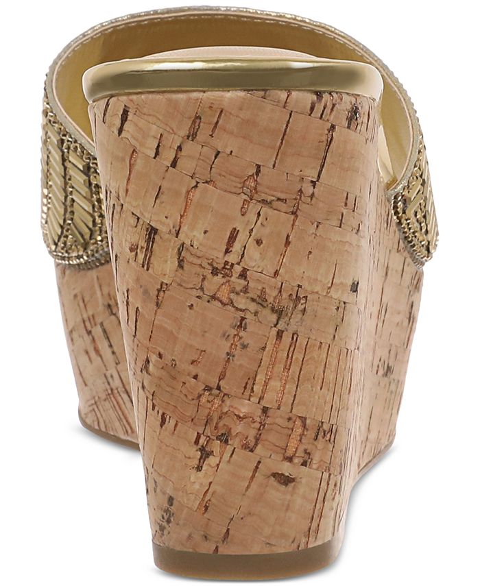 Thalia Sodi Women's Jae Cork Platform Wedge Sandals, Created for Macy's ...