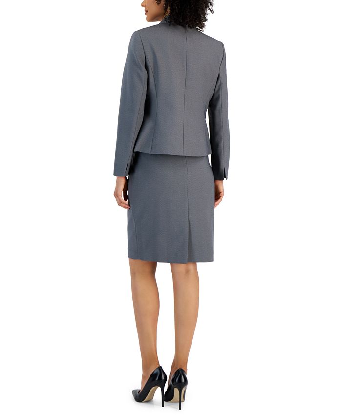 Le Suit Women's Notch-Collar Pencil Skirt Suit - Macy's