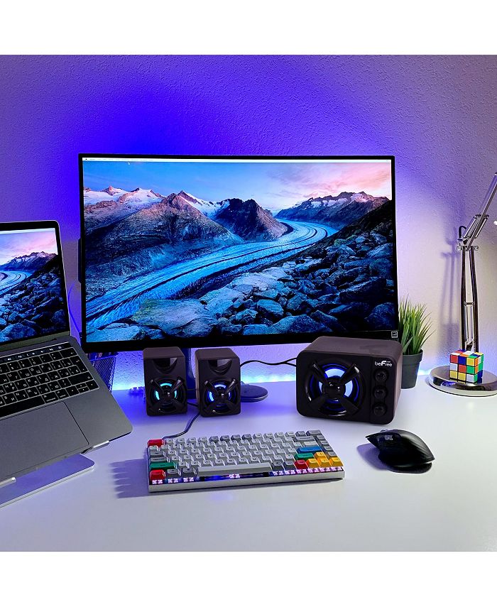 beFree Sound Color LED 2.1 Gaming Speaker System - Macy's