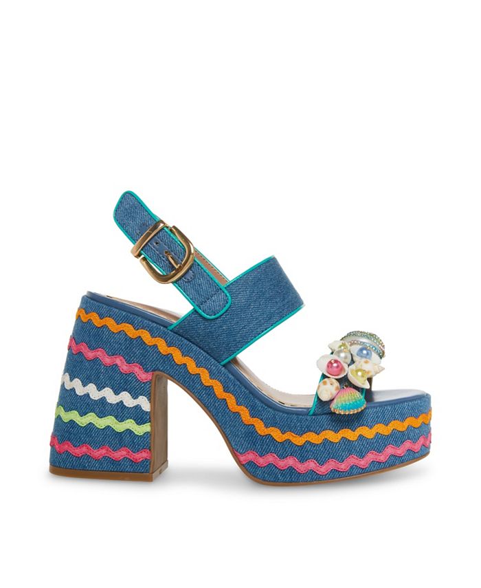 Betsey Johnson Women's Shellie Platform Sandals with Shell ...