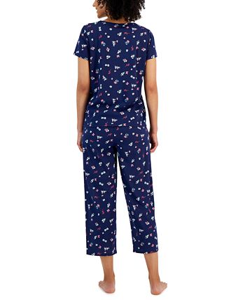 Charter Club Women's Cotton Printed Pajamas Set, Created for Macy's ...