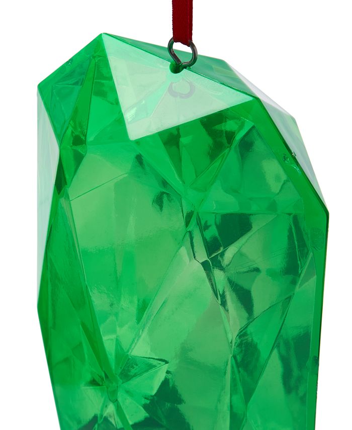 Holiday Lane Electric Gems Green Sparkling Stone Ornament, Created for ...
