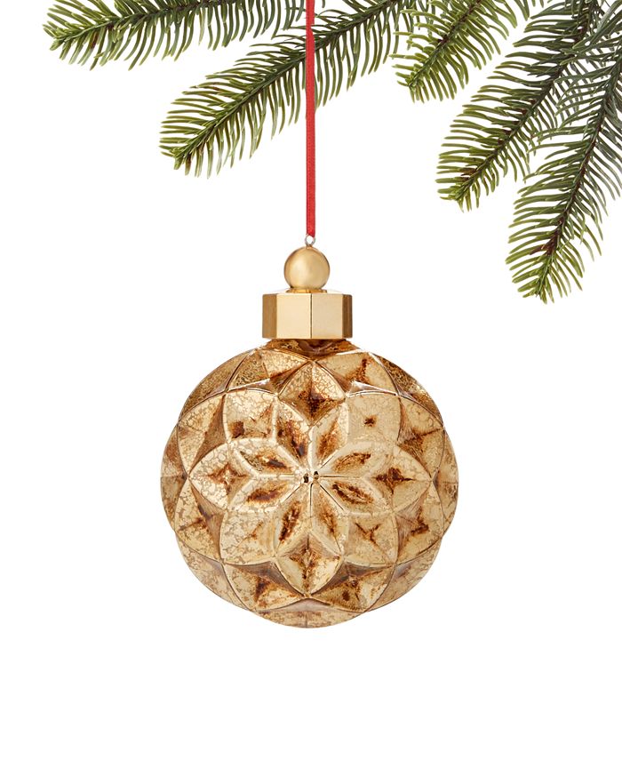 Holiday Lane Spiced Cider Textured Ball Ornament, Created for Macy's ...