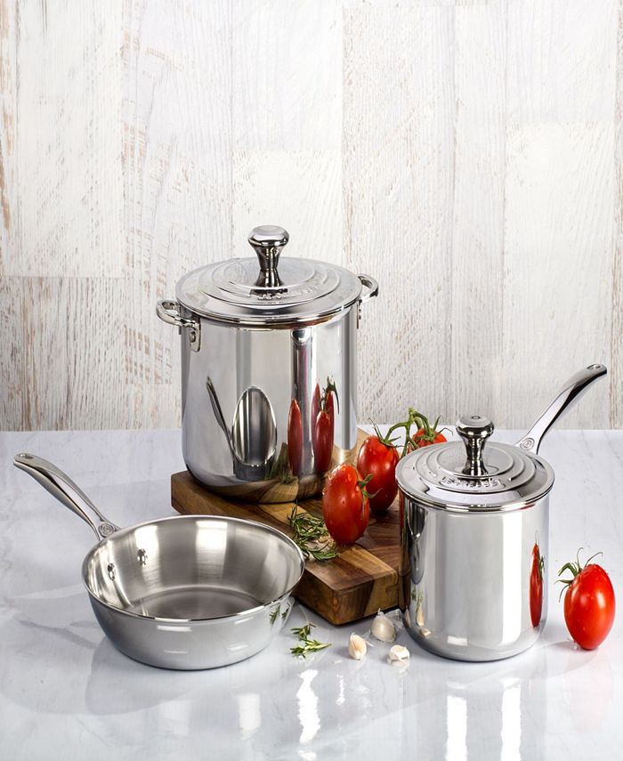 Le Creuset Five Piece Stainless Steel Cookware Set - Macy's