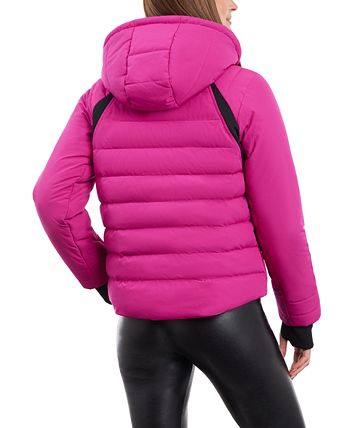 Michael Kors Women's Logo Hooded Puffer Coat - Macy's