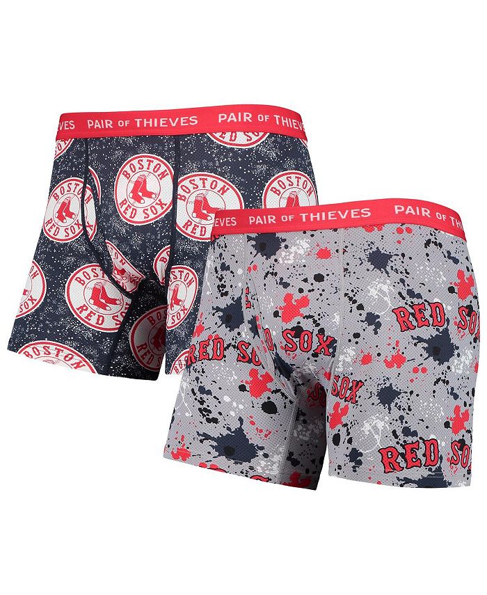 Pair of Thieves Men's Gray, Navy Boston Red Sox Super Fit 2-Pack Boxer Briefs Set - Macy's