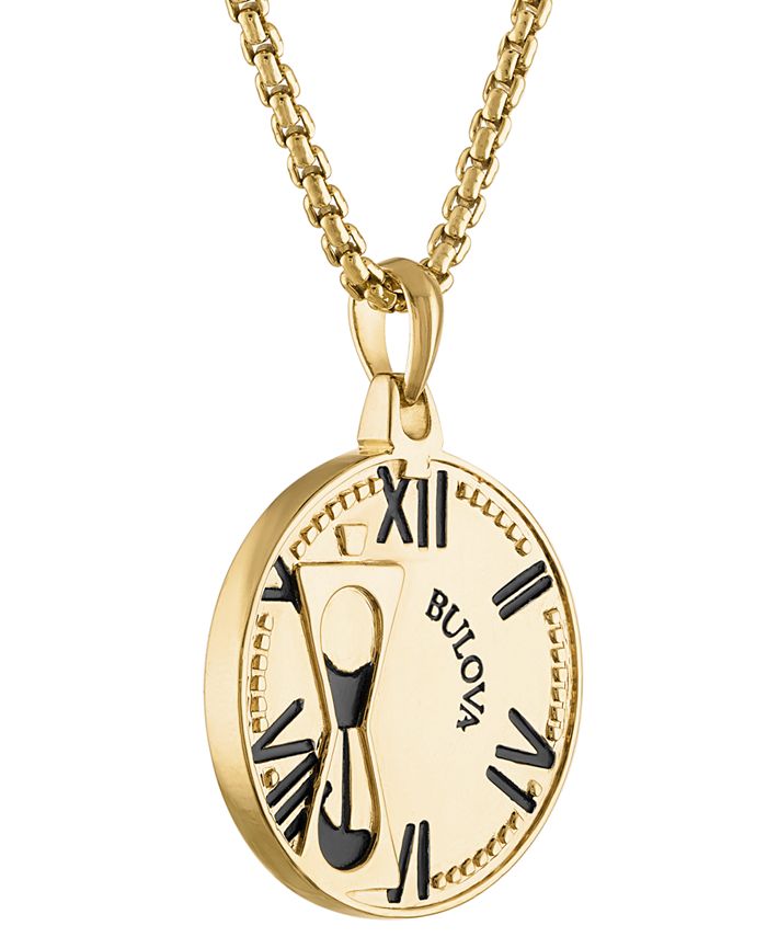 Bulova Men's Chronos God of Time Black Diamond (1/4 ct. t.w.) Pendant ...