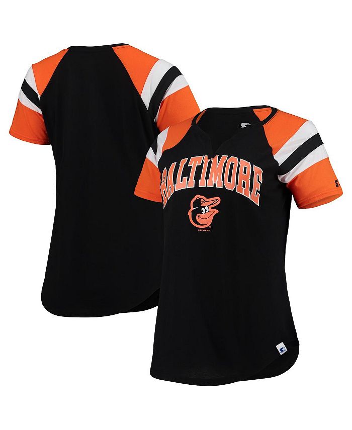 Starter Women's Black, Orange Baltimore Orioles Game On Notch Neck ...