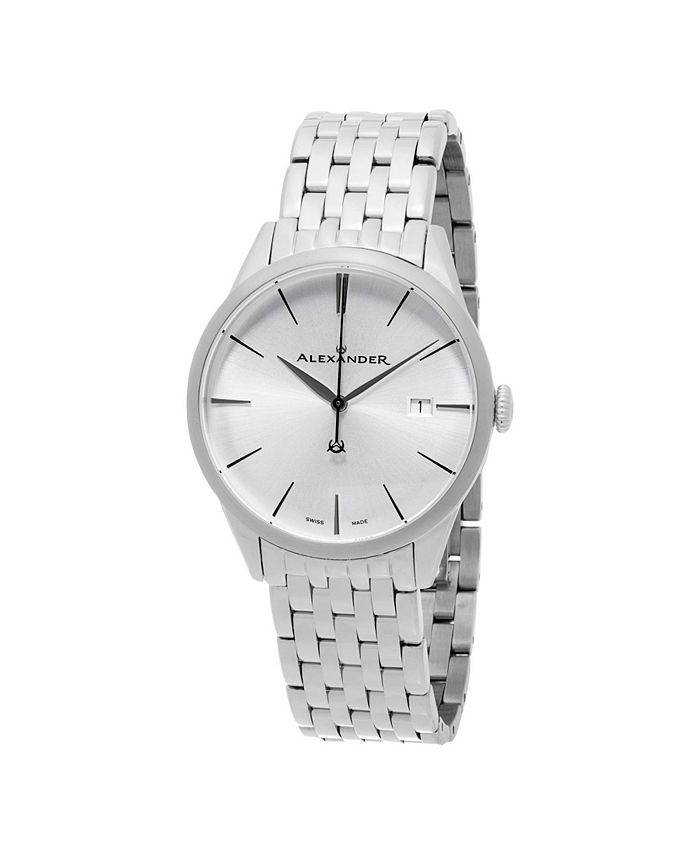Alexander Men's Sophisticate Silver-tone Stainless Steel , Silver-Tone ...