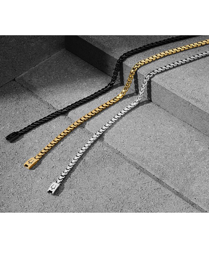 Bulova Men's Link Chain 24" Necklace in Stainless Steel - Macy's