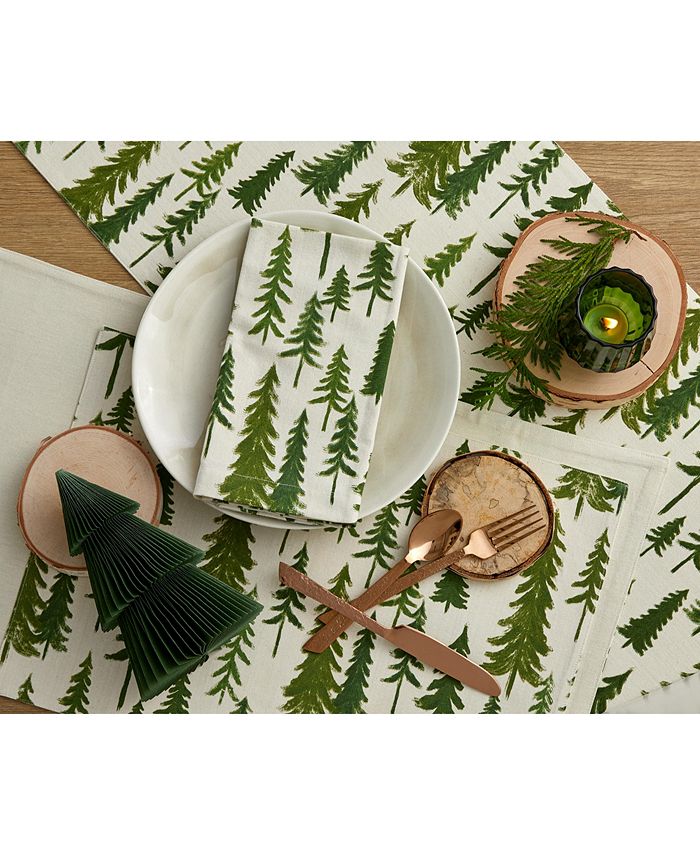 Tableau Tree Farm Printed Table Runner, 72" x 14" - Macy's