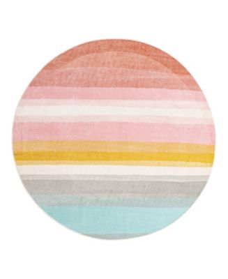 Bayshore Home Campy Kids Pastel Abstract Rainbow Area Rug - Macy's