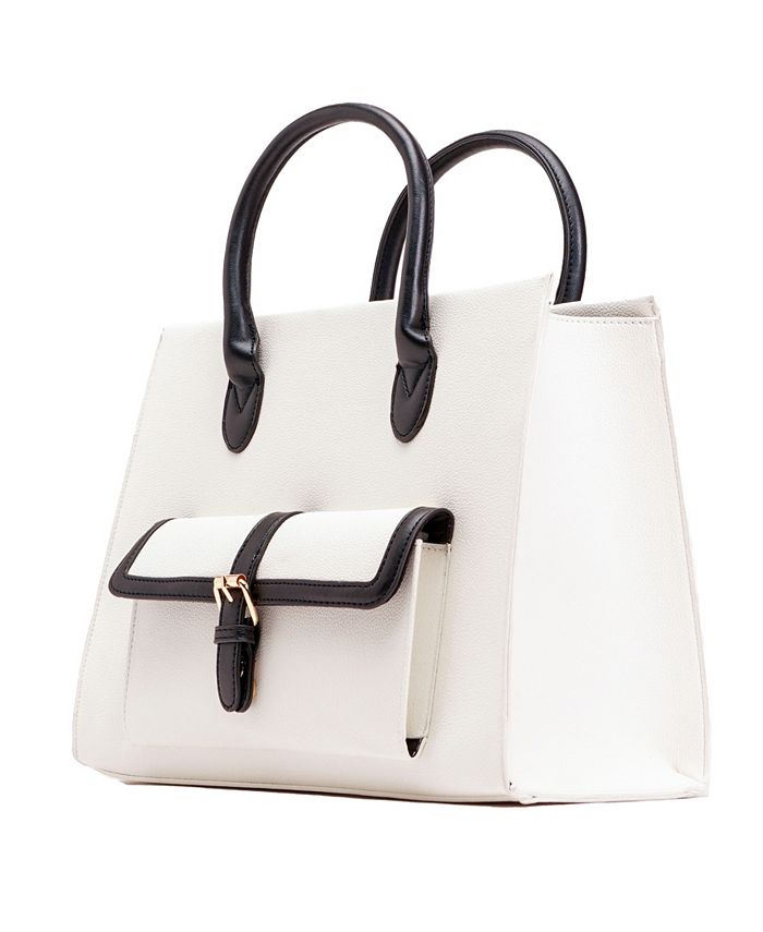 LIKE DREAMS Veda Two-Tone Buckle Medium Satchel Bag - Macy's