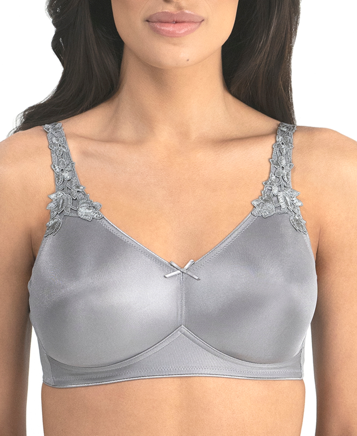 Dominique Jillian Everyday Wire Free Minimizer Bra - Gray Smoke