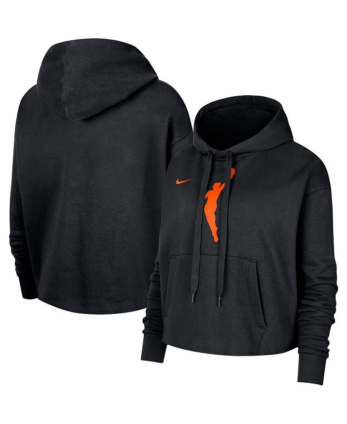 Nike Women's Black WNBA Logowoman Team 13 Cropped Pullover Hoodie - Macy's