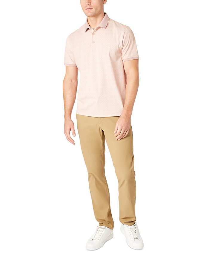 Kenneth Cole Men's Printed Button Placket Polo Shirt - Macy's