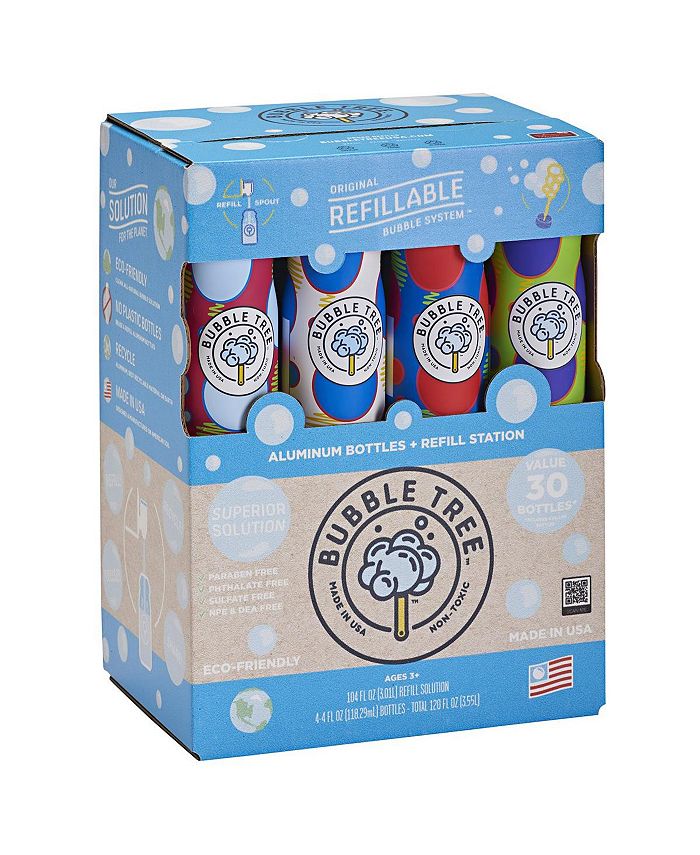 Bubble Tree 3 Liter Refill Bubble System Includes 4 Refillable Bottles ...