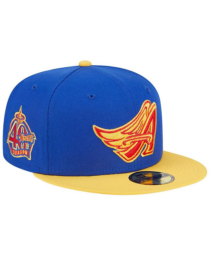 New Era Men's Royal, Yellow Los Angeles Angels Empire 59FIFTY Fitted ...