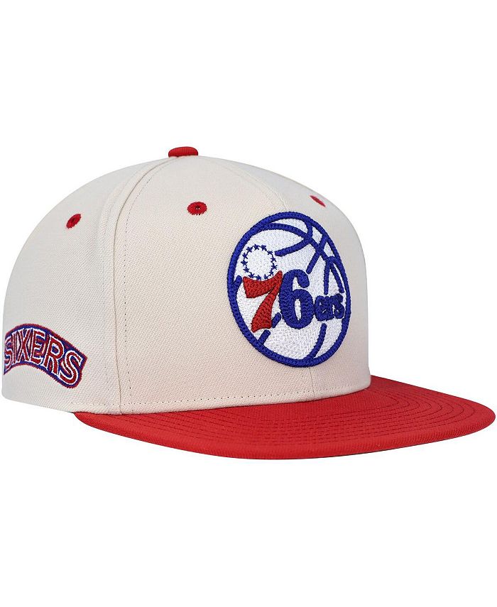Mitchell & Ness Men's Cream, Red Philadelphia 76ers Hardwood Classics 2 ...
