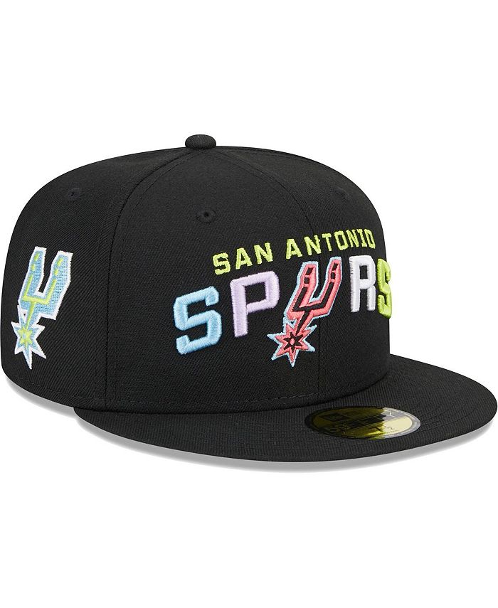 New Era Men's Black San Antonio Spurs Color Pack 59FIFTY Fitted Hat ...