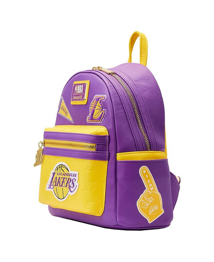 Loungefly Men's and Women's Los Angeles Lakers Patches Mini Backpack ...