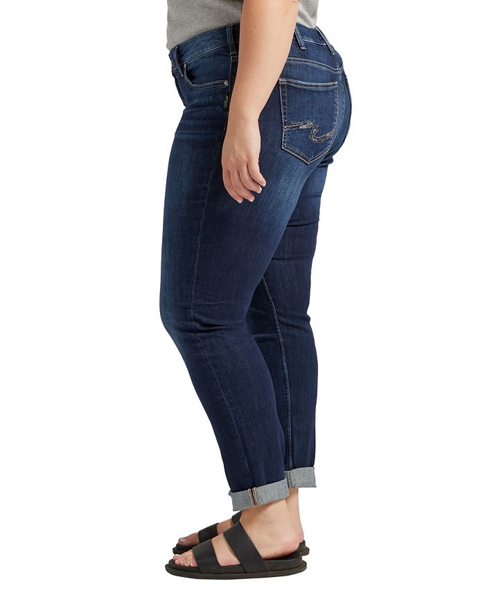 Silver Jeans Co. Plus Size Boyfriend Jeans - Macy's