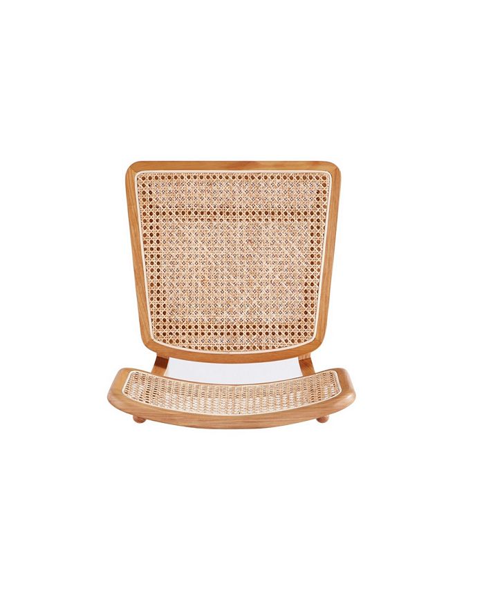 Manhattan Comfort Giverny 4-Piece Ash Wood and Natural Cane Versatile ...