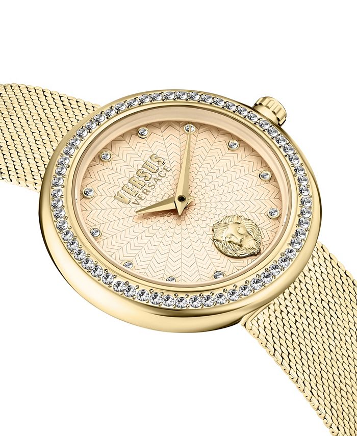 Versus Versace Women's Two-Hand Quartz Lea Gold-Tone Stainless Steel ...