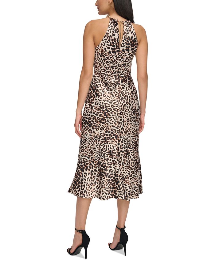 Vince Camuto Women's Chain-Halter Twist-Neck Midi Dress - Macy's