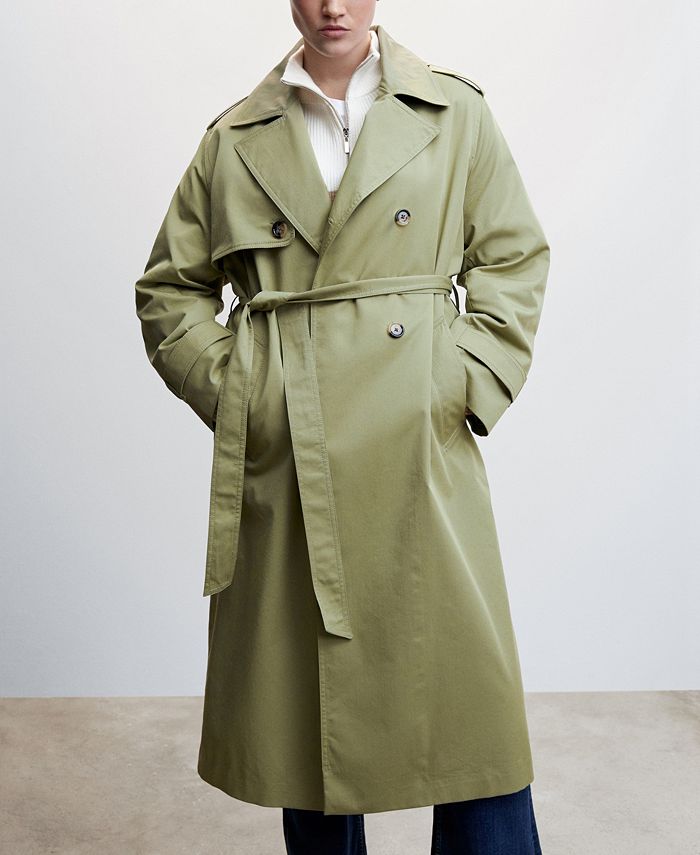 MANGO Women's Double-Button Trench Coat & Reviews - Coats & Jackets ...