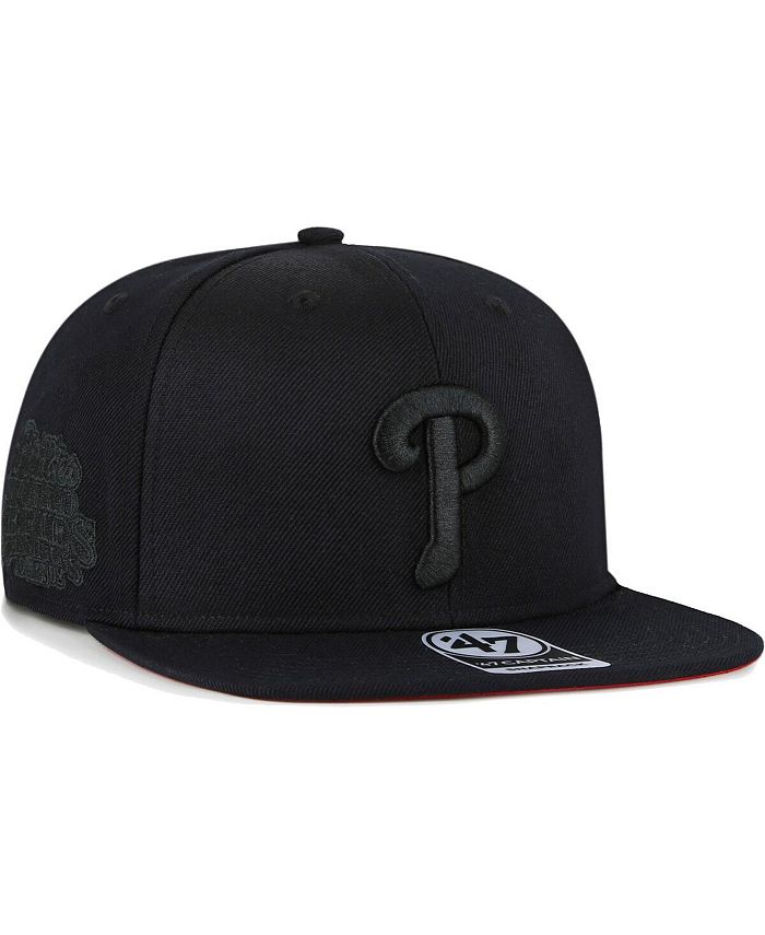 '47 Brand Men's Philadelphia Phillies Black on Black Sure Shot Captain ...