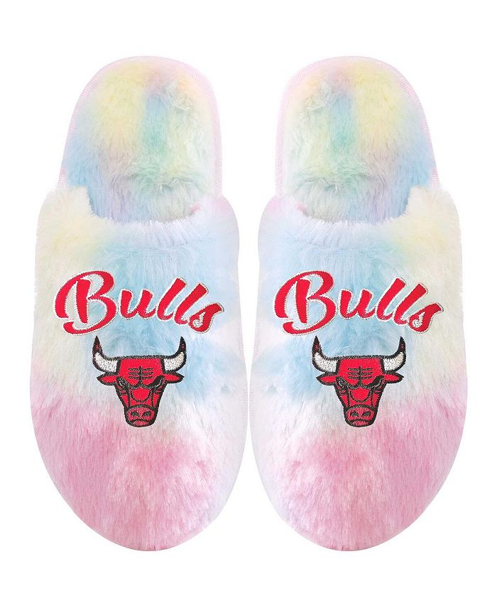 FOCO Youth Boys and Girls Chicago Bulls Rainbow Script Slippers - Macy's