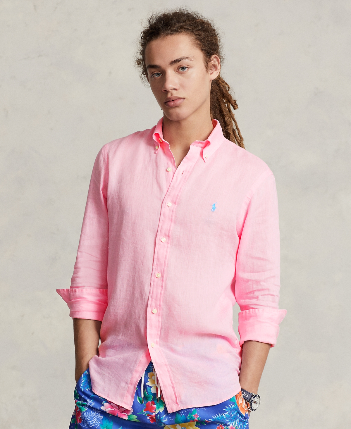 Click here for Polo Ralph Lauren Mens Classic Fit Linen Shirt - C... prices