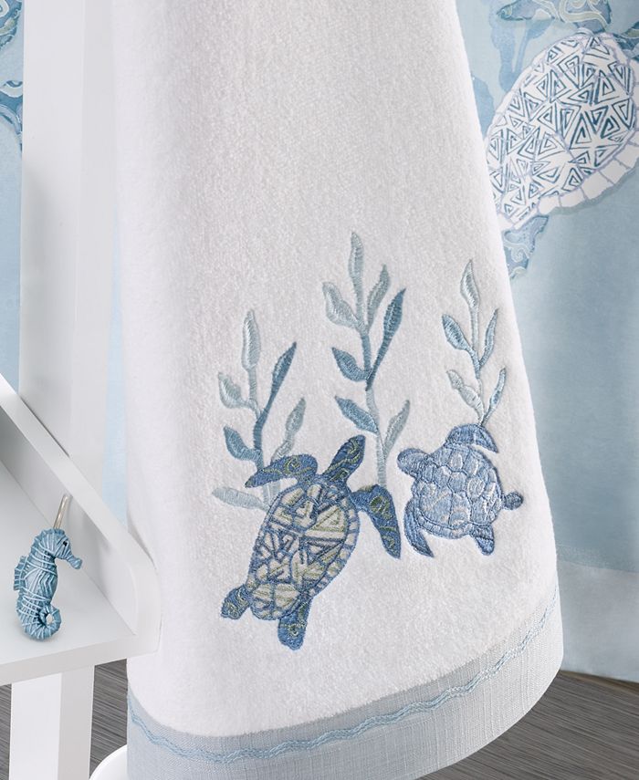 Avanti Caicos Sea Turtles Cotton Bath Towel, 27" x 52" - Macy's