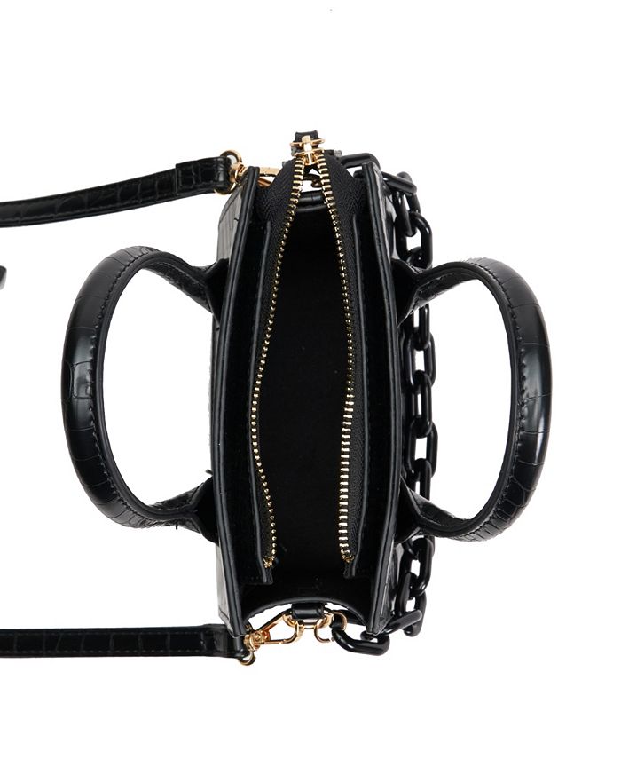 LIKE DREAMS Kenzie Chain Croc Faux Leather Mini Crossbody Bag - Macy's
