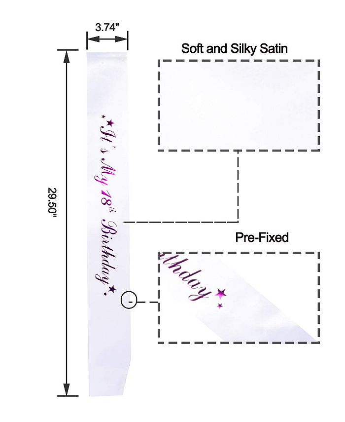 Meant2tobe 18th Birthday Sash and Tiara for Women - Fabulous Set ...