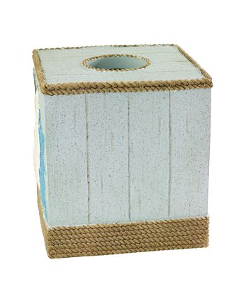 Avanti Beachcomber Seashells Resin Tissue Box Cover - Macy's
