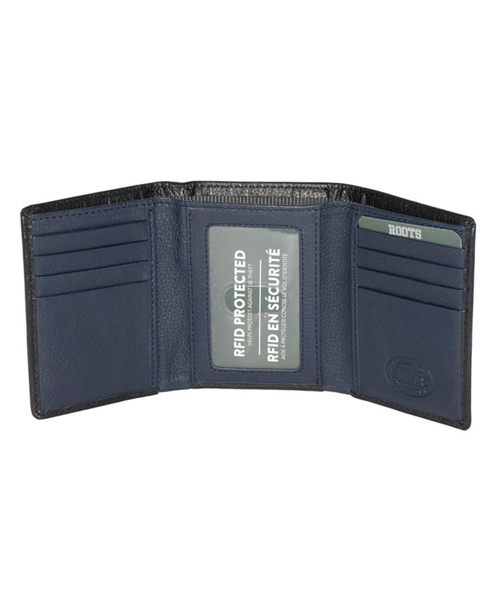 ROOTS Men's Men Leather Trifold Wallet - Macy's