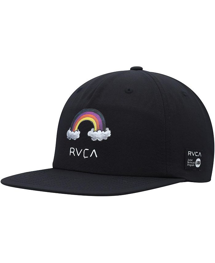 RVCA Men's Black Rainbow Connection Snapback Hat - Macy's