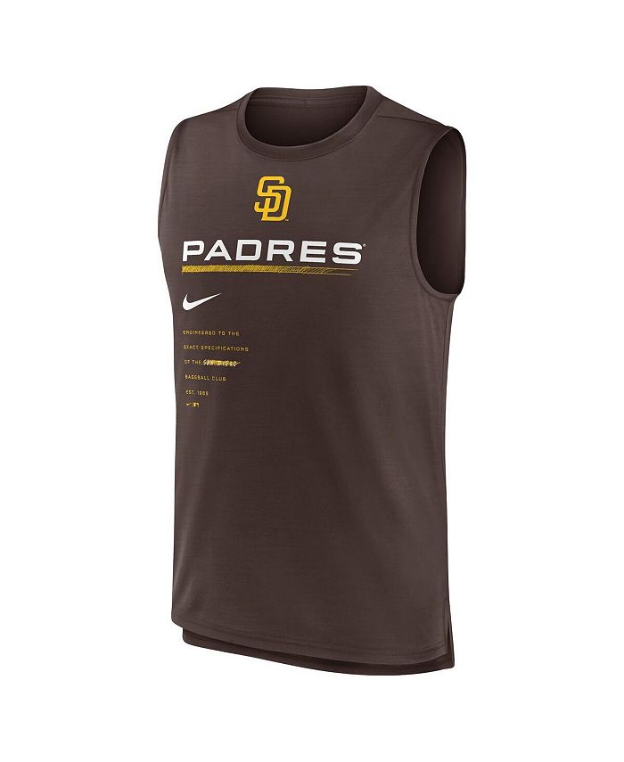 Nike Men's Brown San Diego Padres Exceed Performance Tank Top - Macy's