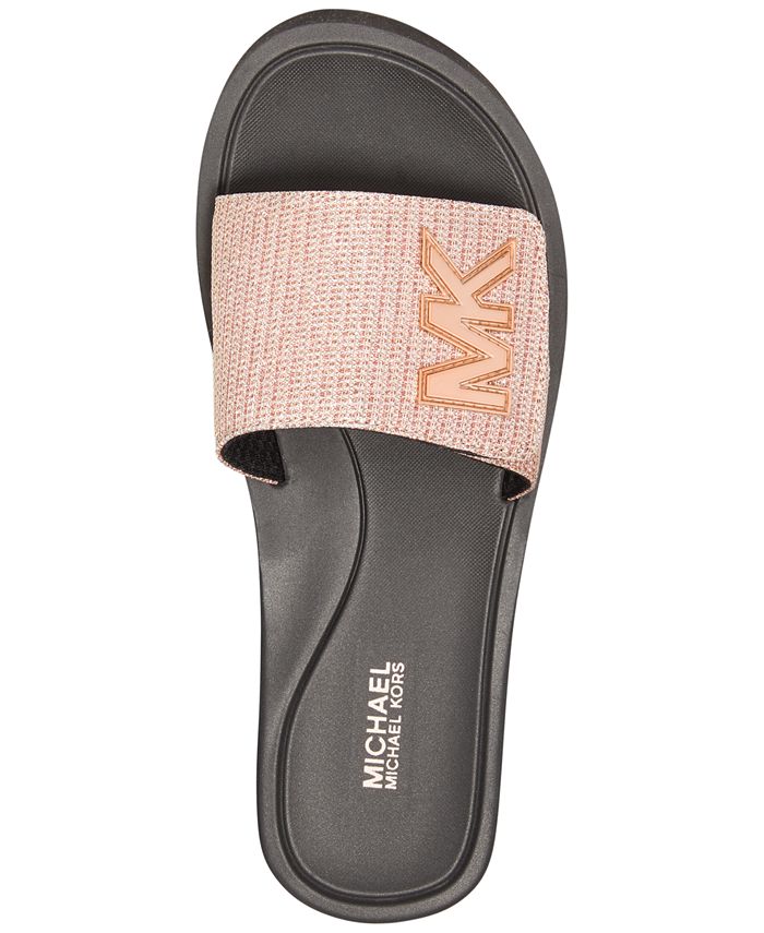 Michael Kors Women's MK Platform Logo Pool Slide Sandals - Macy's