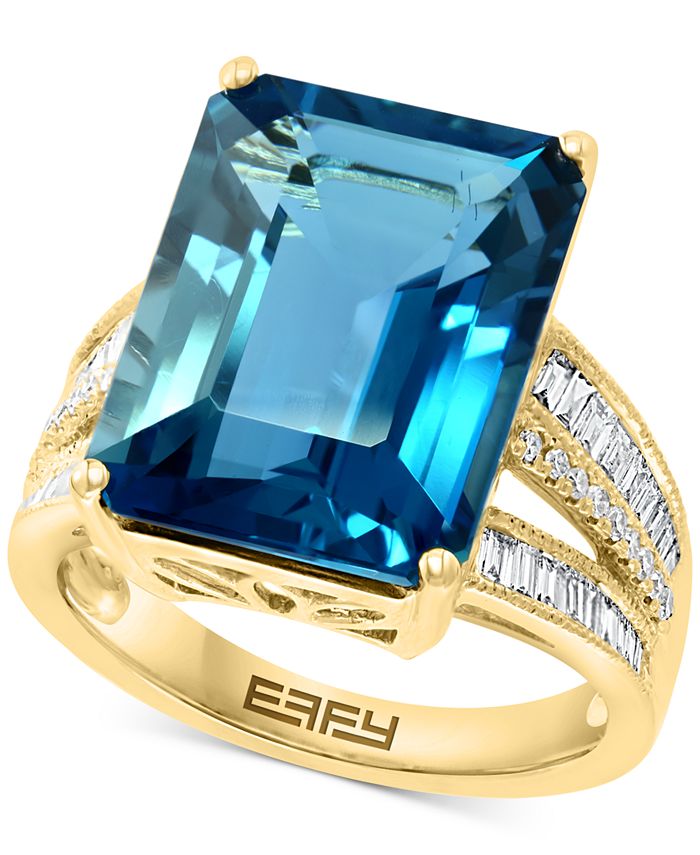 EFFY Collection EFFY® London Blue Topaz (13-1/3 ct. t.w.) & Diamond (3/ ...