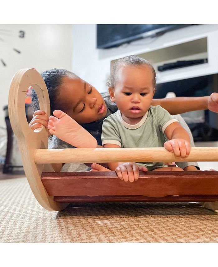 Bunny Hopkins Rocker, Montessori Wooden Activity Toy for Indoor Play ...