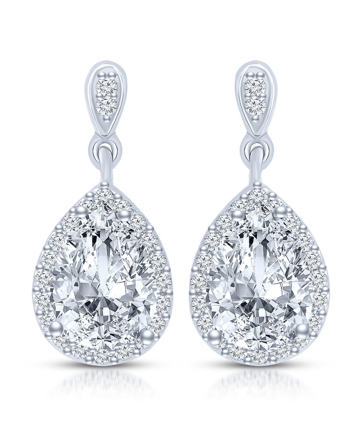 Click here for Cubic Zirconia Sterling Silver White Gold Plated P... prices