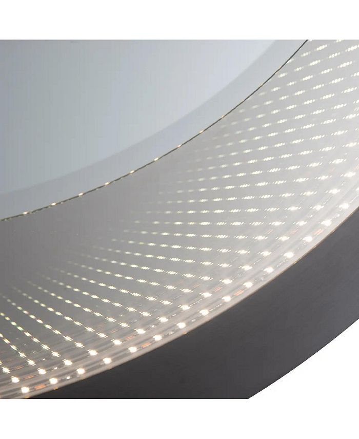 Nova Lighting Nova of California 39" Round Gunmetal Starfall Vanishing Mirror - Macy's