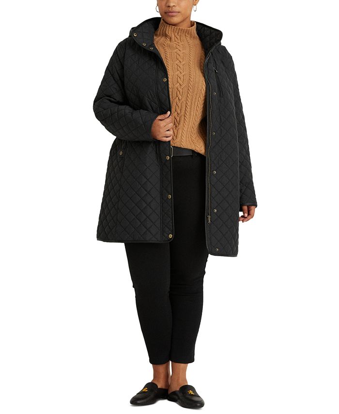 Lauren Ralph Lauren Women's Plus Size Quilted Coat, Created for Macy's - Macy's