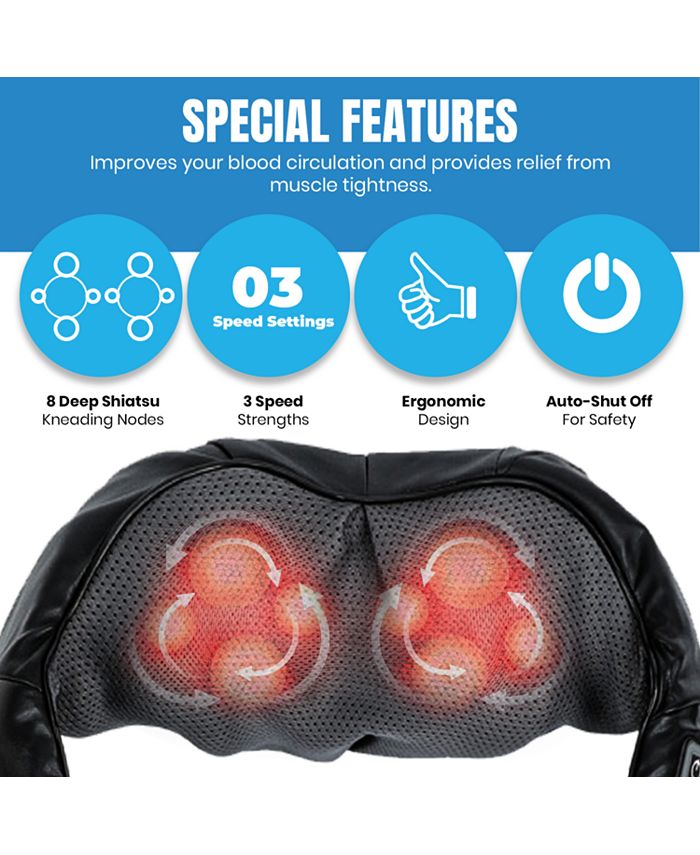 PURSONIC 3D Shiatsu Heating Back and Neck Massager - Macy's