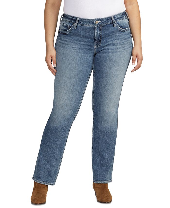 Silver Jeans Co. Plus Size Britt Slim Bootcut Jeans - Macy's